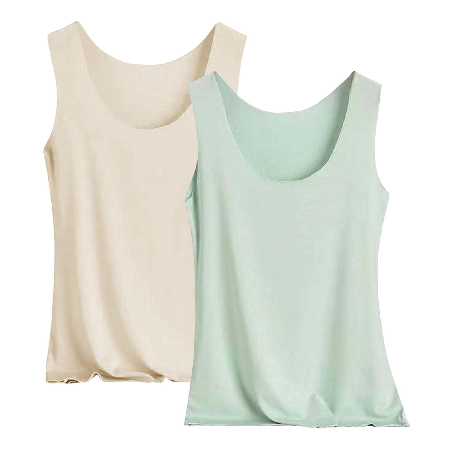 RKSTN Womens Tank Tops Fashion Solid Color Crew Neck Minimalist ...