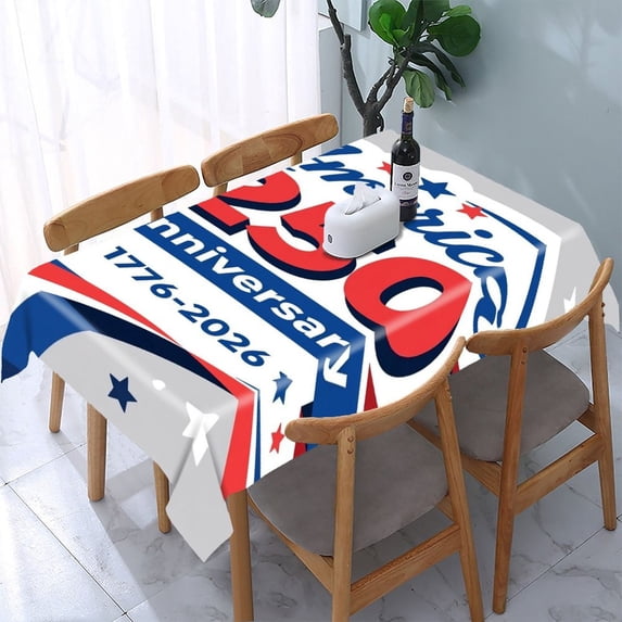 RKSupls America 250th Anniversary Cloud Banner Ribbon Rectangle Dining ...