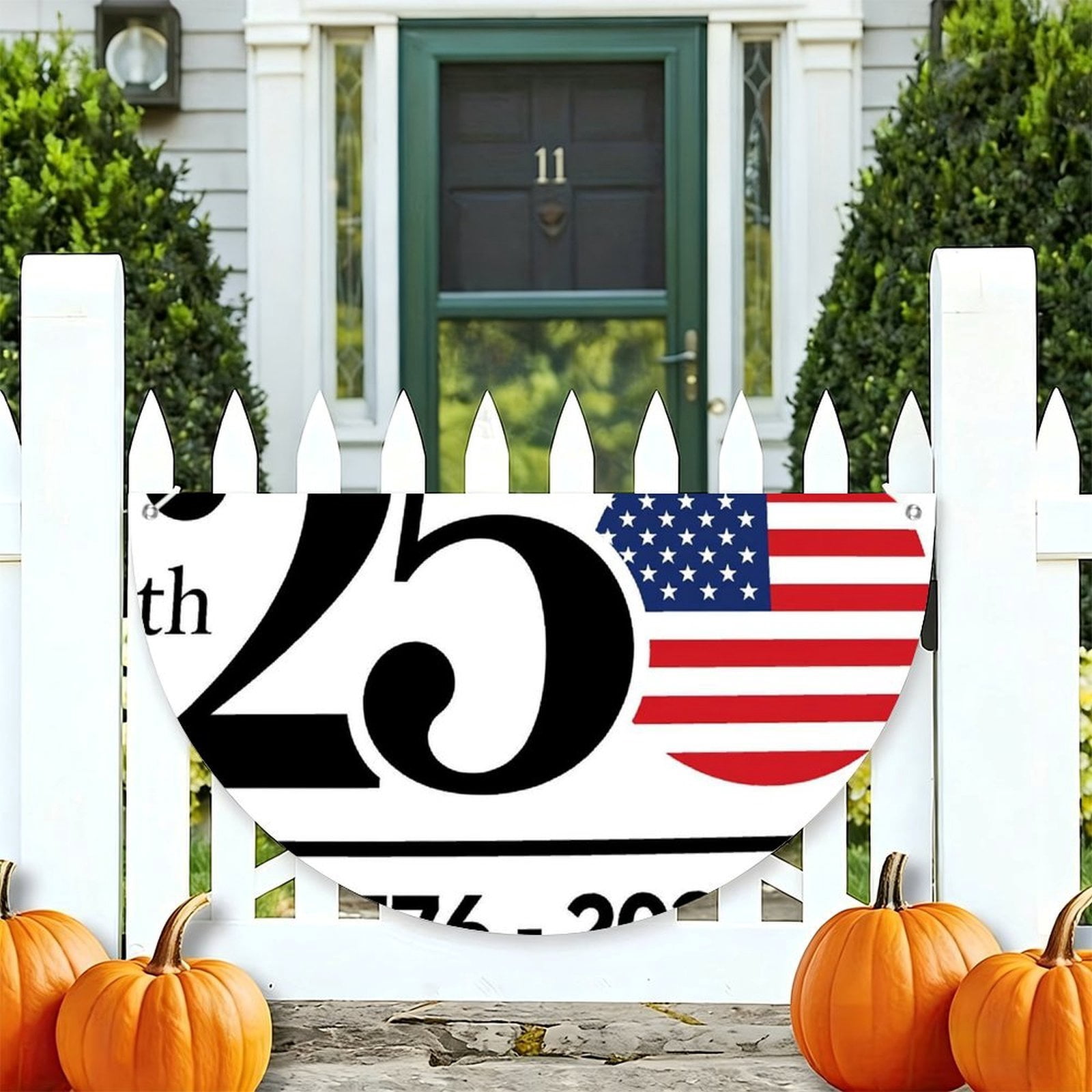 RKSupls Commemorative Graphic Patriotic Half Round American Flag Banner ...
