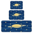 RKSupls Kitchen Rug Set 3 Piece Anti-Slip Flannel Floor Mats, Saturn ...