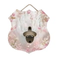RKSupls Pink Floral Arch Wedding Wooden Wall Mounted Bottle Opener, MDF ...