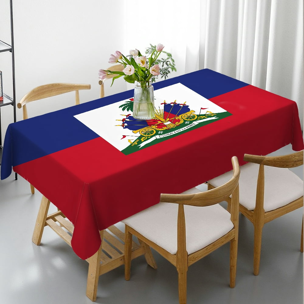 RKSupls Rectangle Dining Tablecloth - haiti flag Print, Holiday-Themed ...