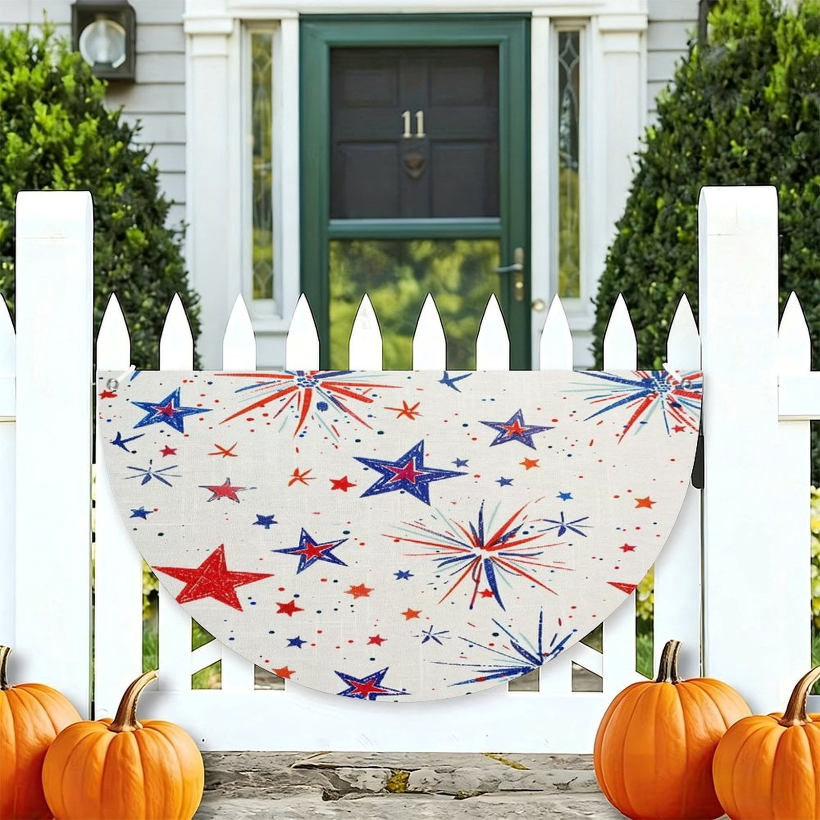 RKSupls Stars Fireworks Paper Texture Patriotic Half Round American ...