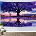 RKSupls Tapestry Wall Hanging Art, Purple Jacaranda Tree Tapestry ...