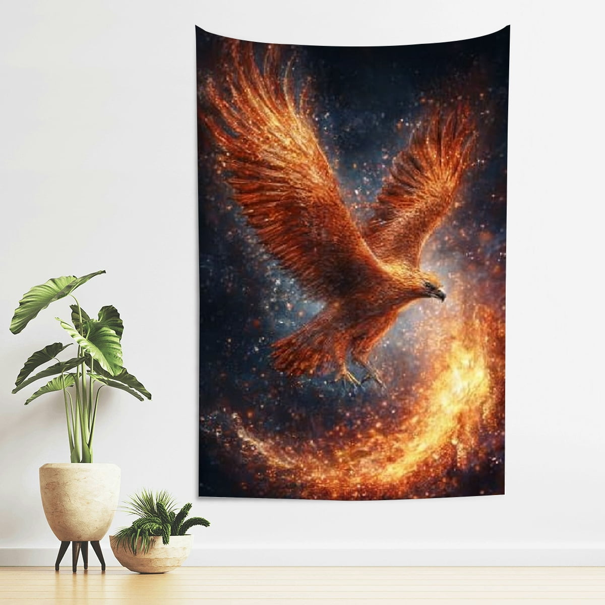 RKSupls Vertical Tapestry Wall Hanging, Fiery Golden Eagle Tapestry ...