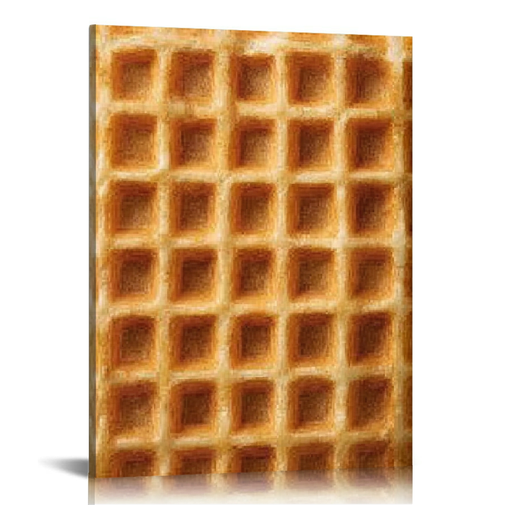 RKSupls Waffle Theme Canvas Wall Art, Canvas Prints Wall Art for Living ...