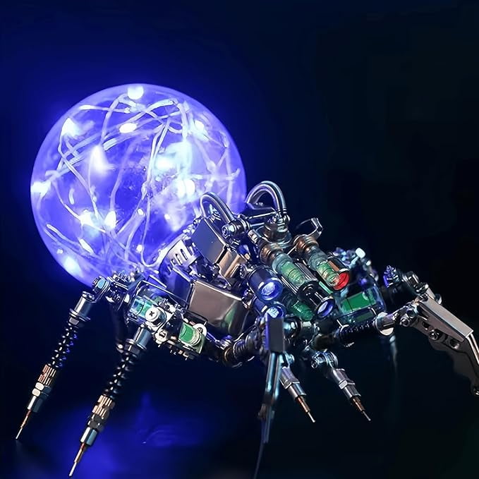 RKXQT 3D Metal Model Kit Mechanical spider 3D Metal Puzzle DIY Metal ...
