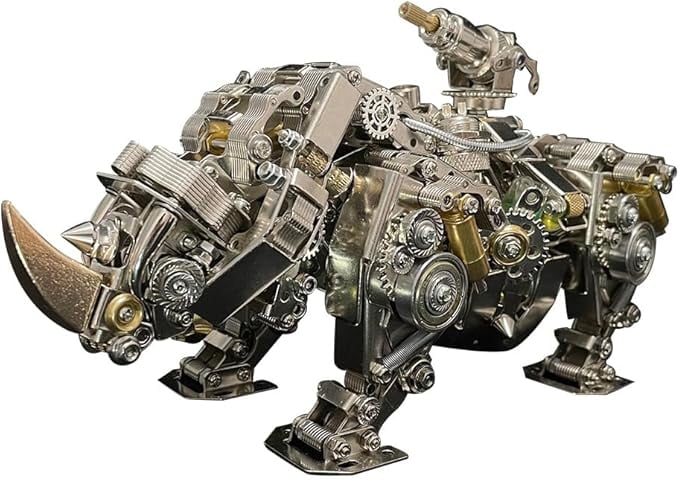 RKXQT 3D Metal Puzzle, 700 Pieces DIY Assembly Mechanical Rhino Metal ...