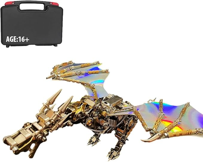RKXQT 3D Metal Puzzle for Adults, 3D Metal Dragon Model Kit, 3D Metal ...