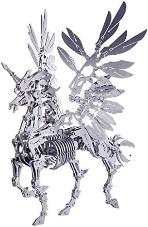 RKXQT 3D Metal Puzzle, DIY Assembly Unicorn Model Kit, Detachable 3D ...