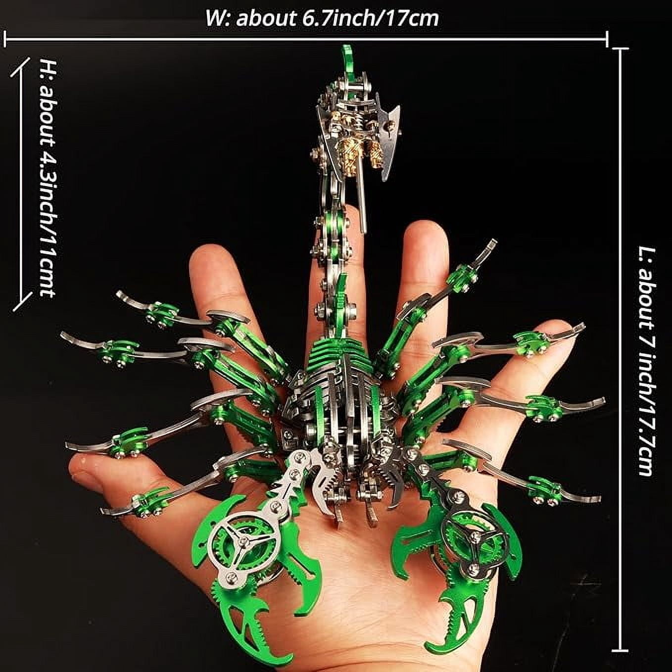 RKXQT 3D Metal Puzzles for Adults, Scorpion 3D Metal Model Kits to ...