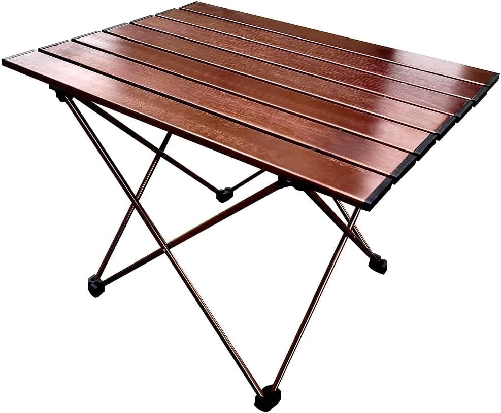 RKXQT Aluminum Alloy Portable Ultralight Folding Camping Table Foldable ...