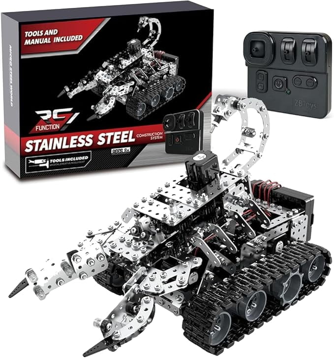 RKXQT Building Sets Stem Assembly Metal 3-D Puzzle RC Scorpion Tank ...