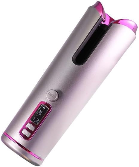 RKXQT Cordless Automatic Curling Iron, Rechargeable Auto Curler with ...