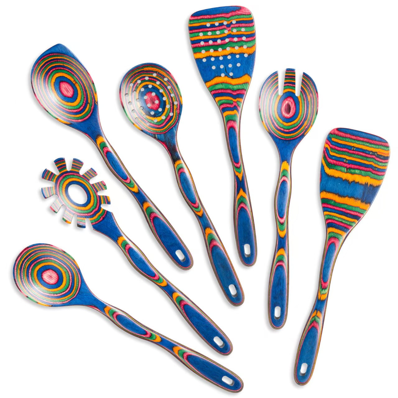 RKXQT Seven Piece Pasta Salad Spoon Kitchenware Soup Spoon Nonstick Pan ...