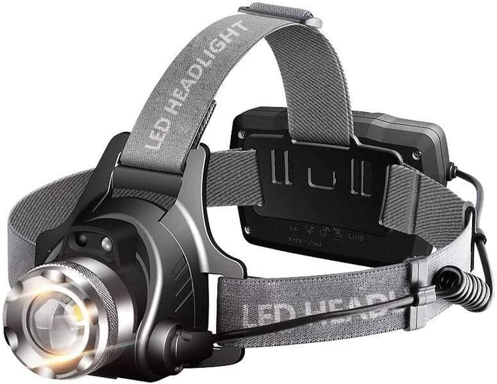 RKXQT Headlamp Rechargeable Flashlight Running Camping and Outdoor ...