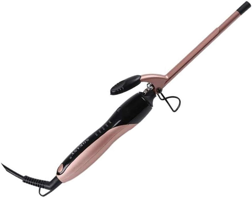 RKXQT Mini LCD Display Curling Iron Professional Hair Curler Rotation ...