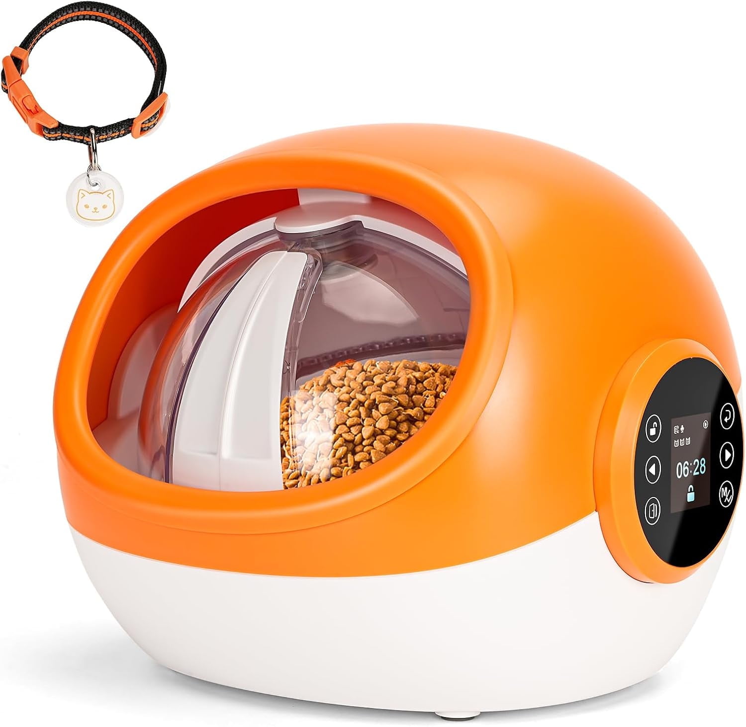 RKXQT Automatic Cat Feeder, Microchip Cat Feeder with Collar Tag Sensor ...