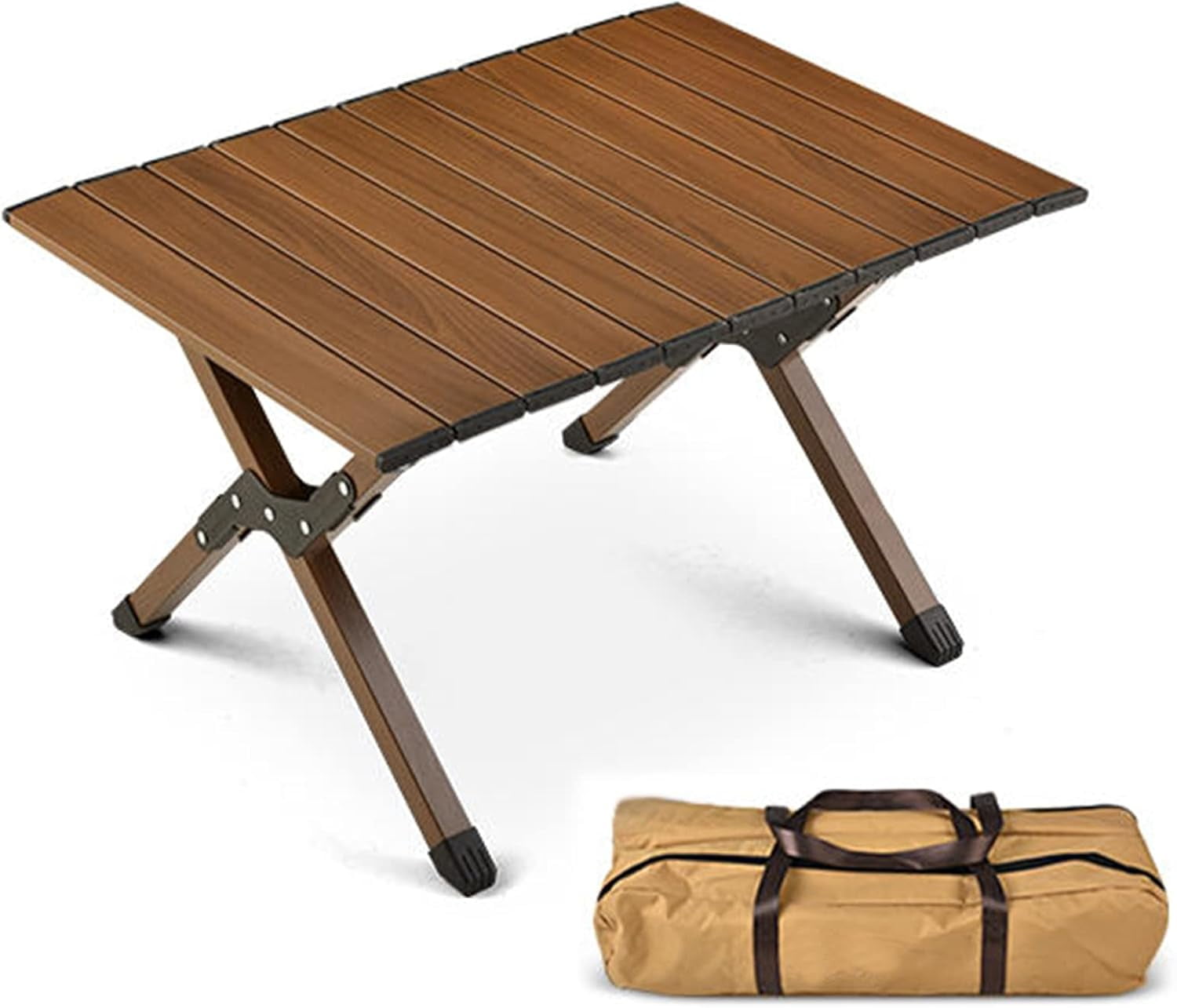 RKXQT Roll Up Aluminum Folding Table for Outdoor Camping BBQ with Carry ...