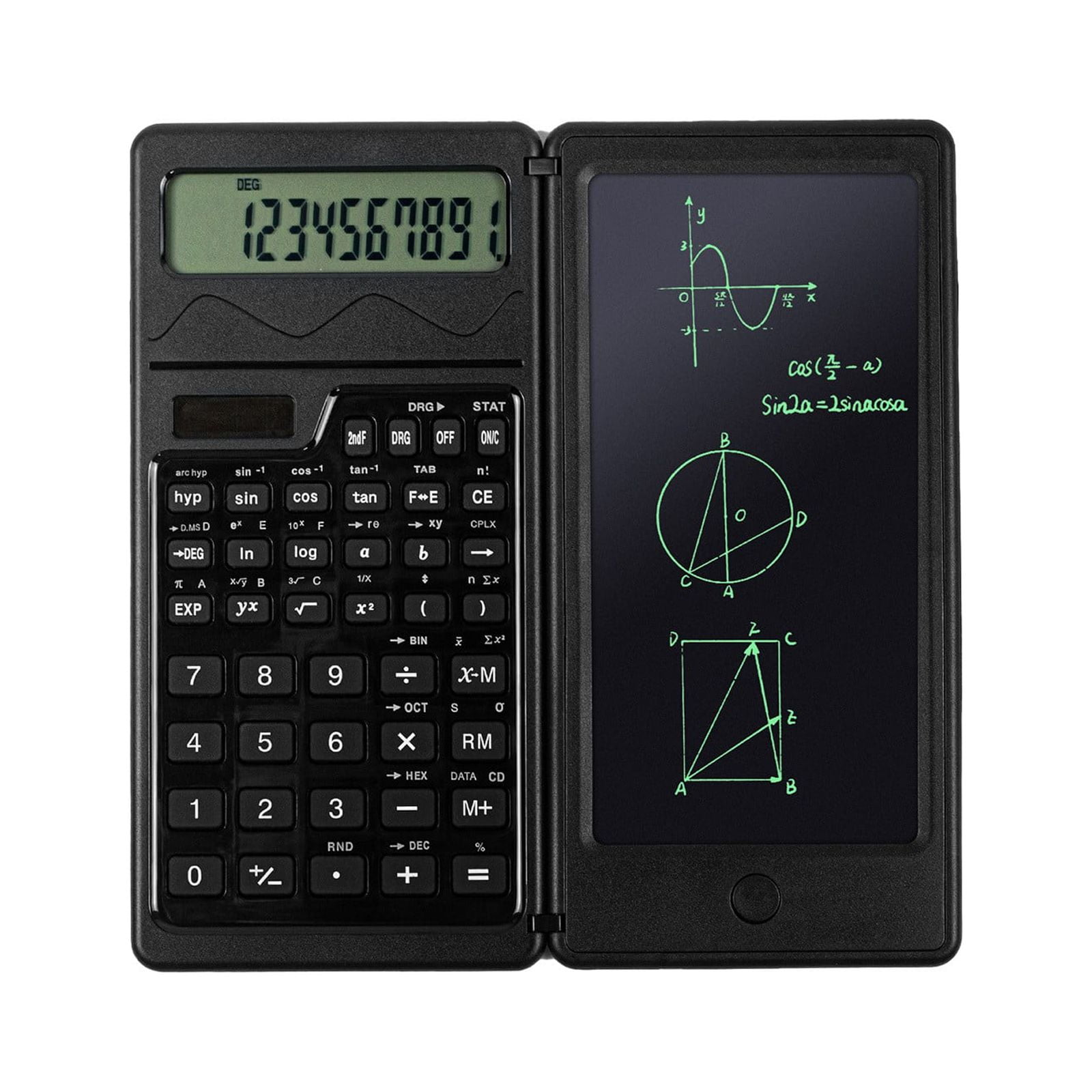RKZDSR 10-Bit Solar Foldable Calculator with Writing Tablet, 6.5 Inch ...