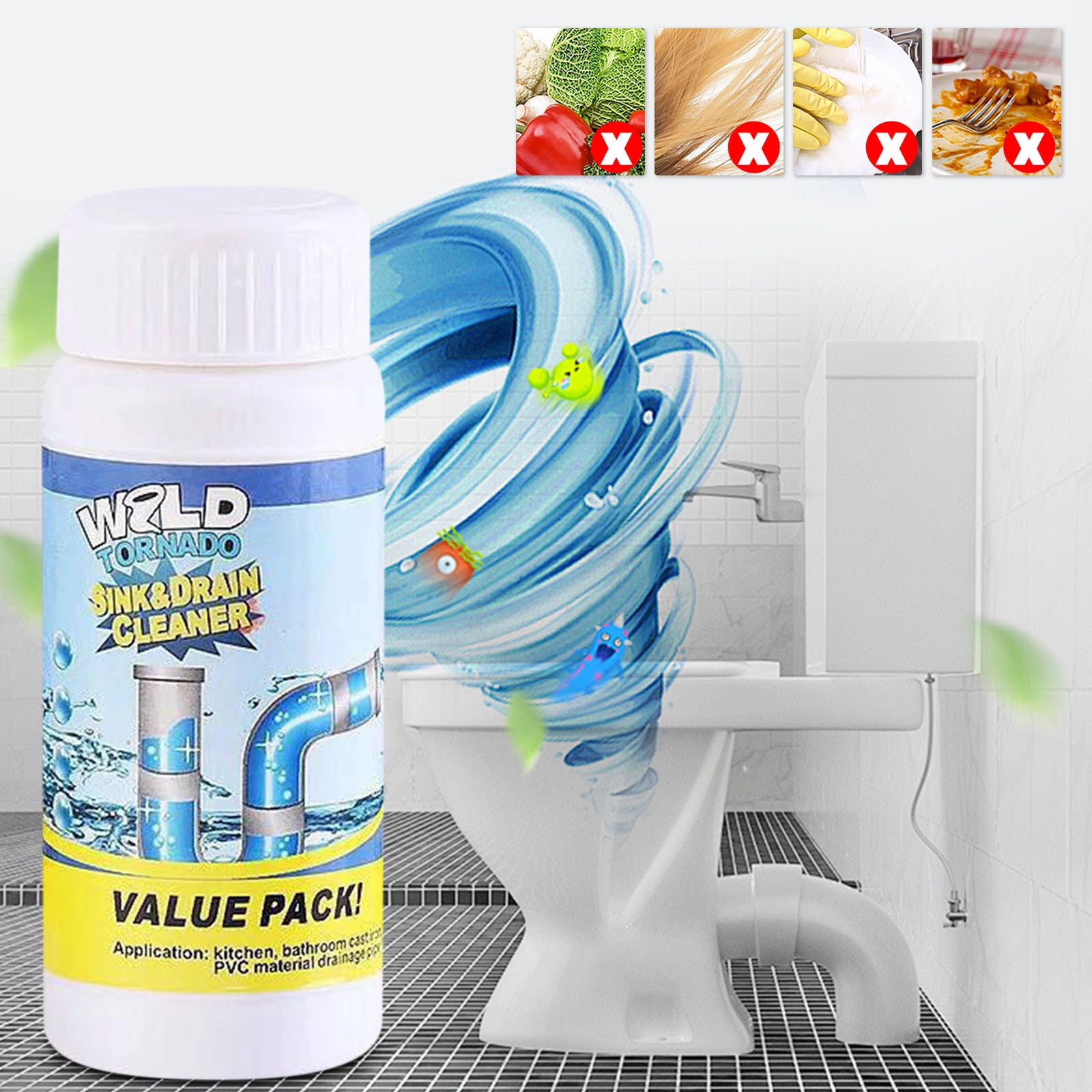 RKZDSR 1pc Fast Foam Toilet Cleaner - Powerful Drainage Clog Remover ...