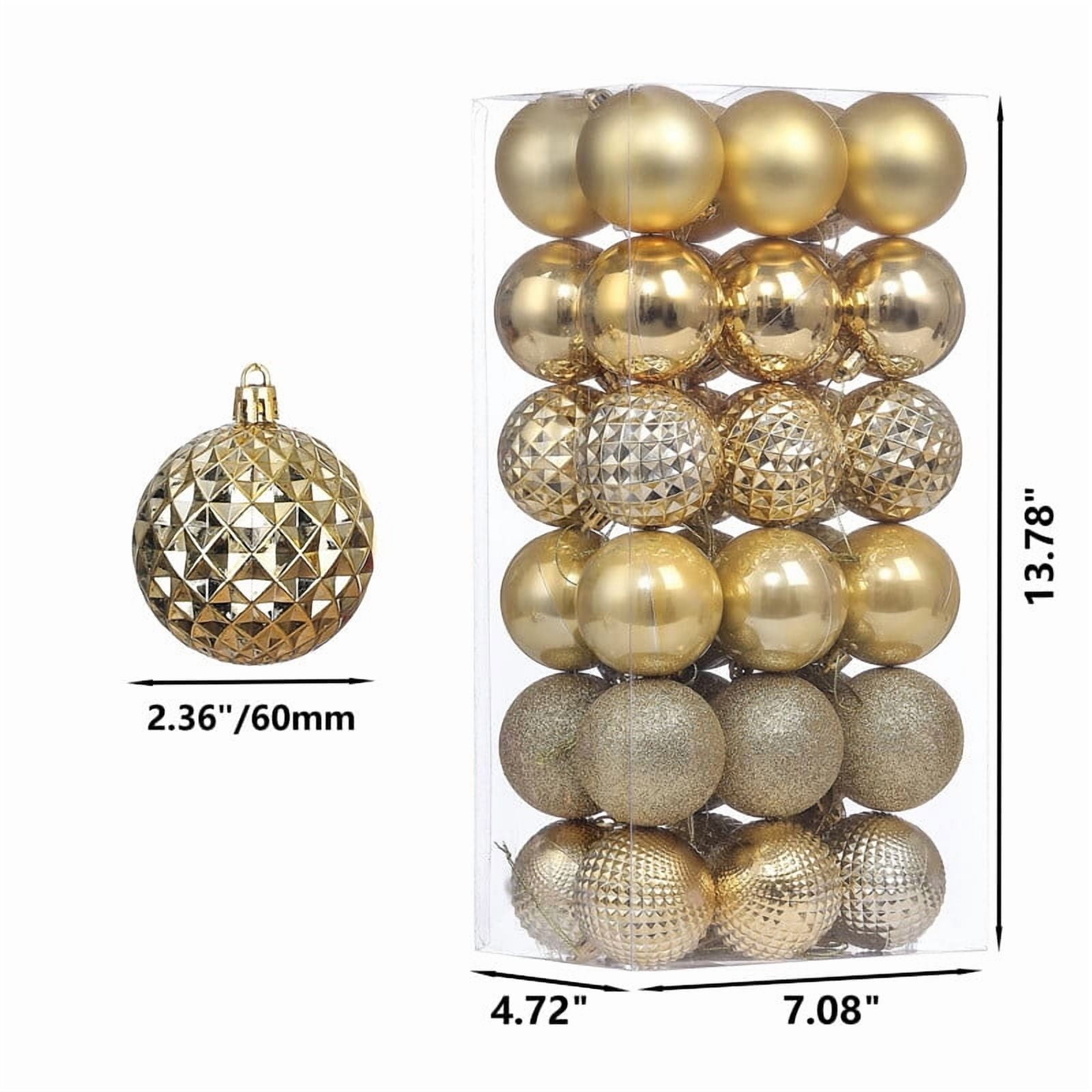 RKZDSR 36PCS Shatterproof Christmas Balls Ornaments Set - Assorted ...