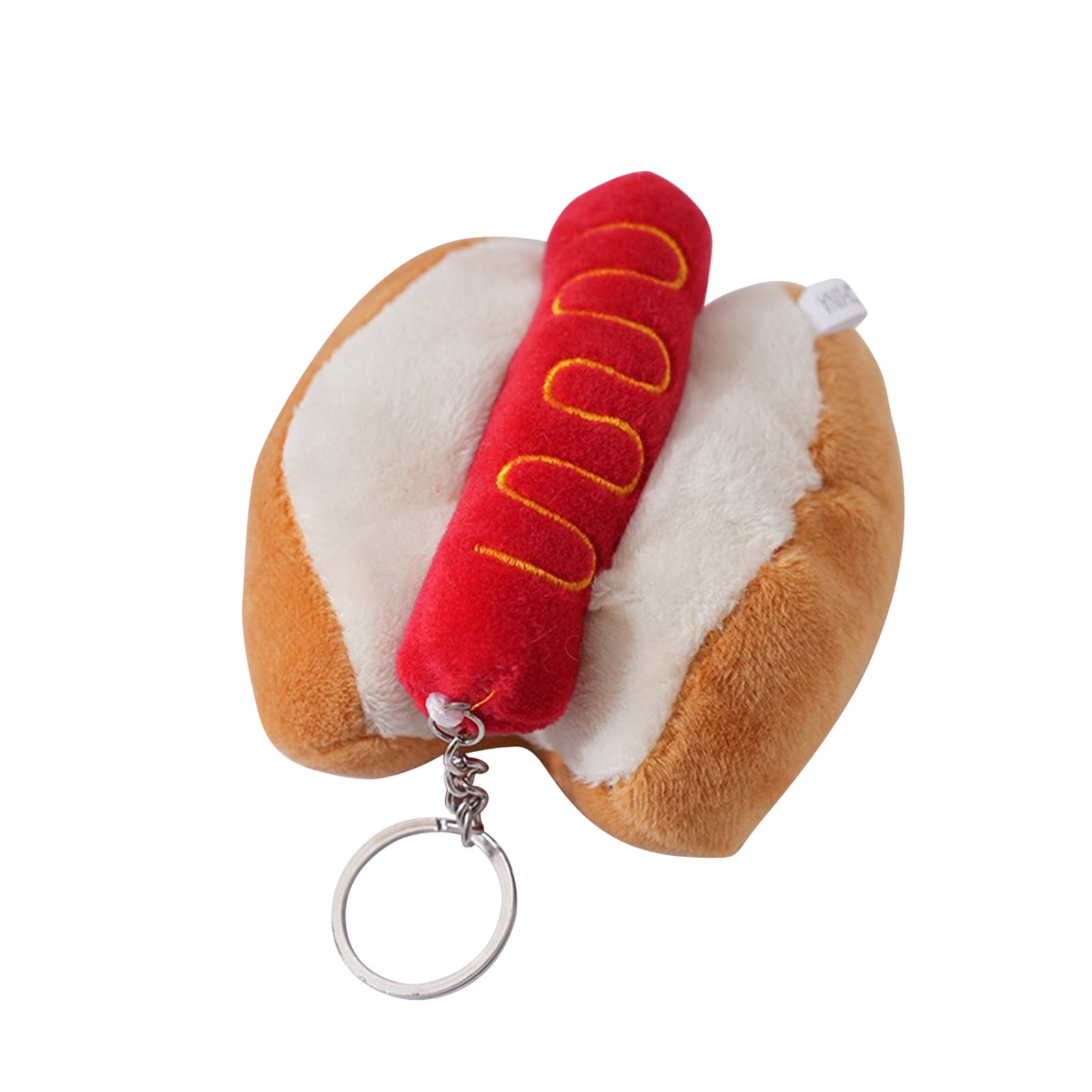 RKZDSR Cartoon Plush Keychains: Hamburger, French Fries, Hot Dog, and ...