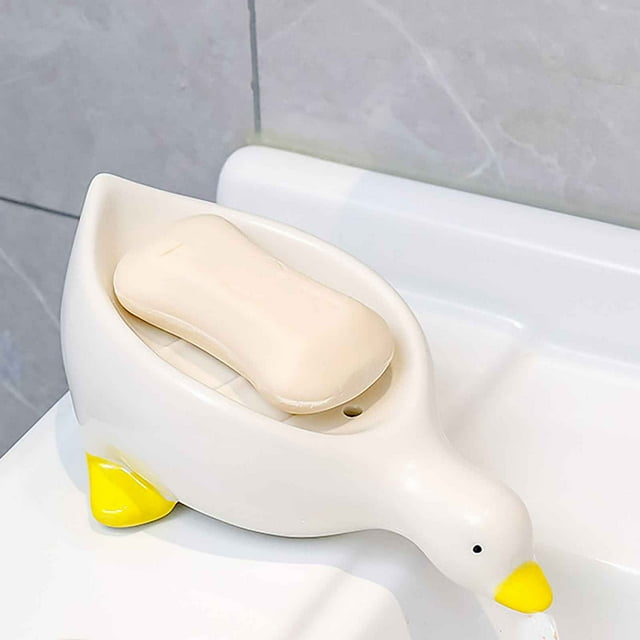 RKZDSR Ceramic Soap Box Cute Soap Box Rack Bathroom Water Soap Dish ...