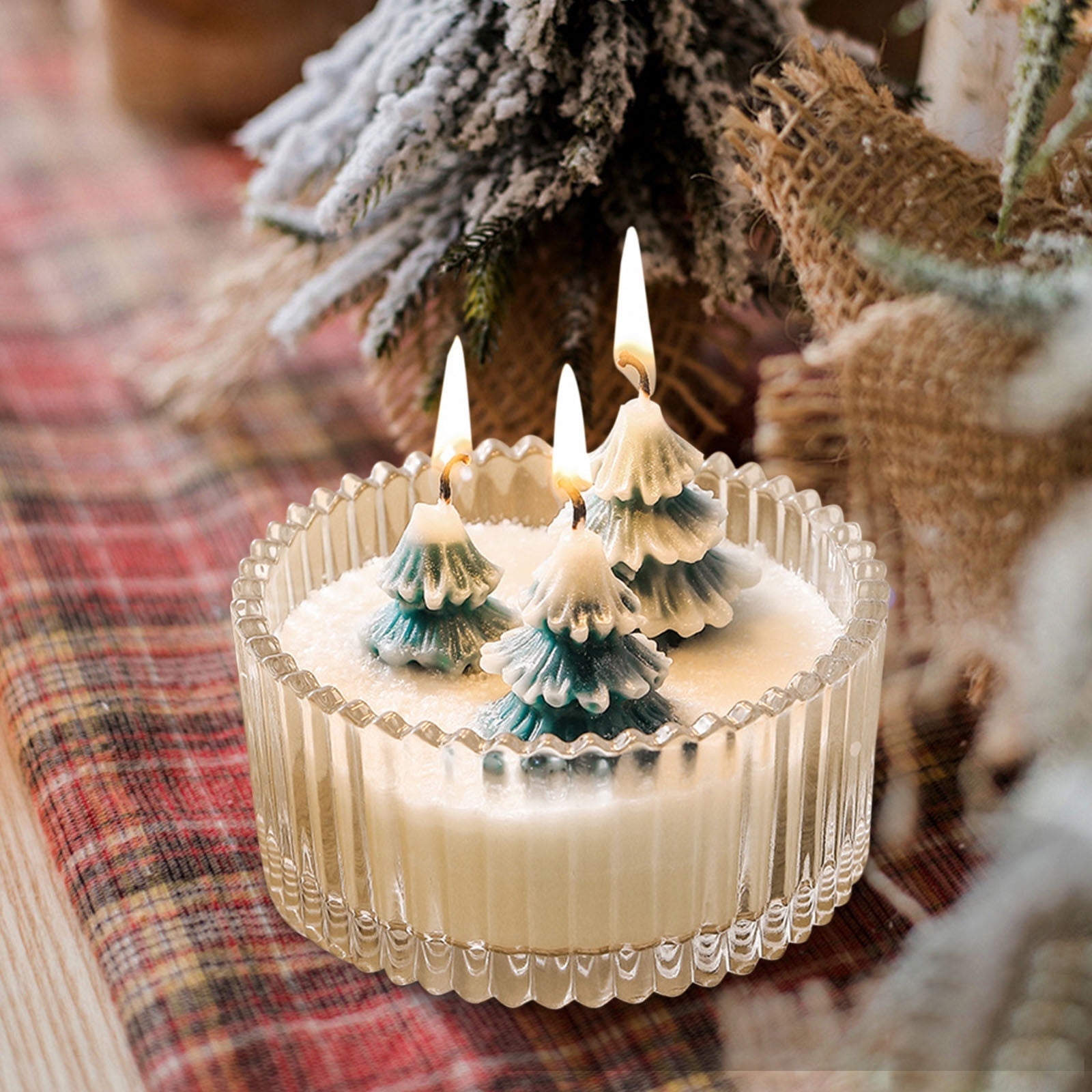 RKZDSR Christmas Tree Candle - Winter Forest Scented Candle for Holiday ...