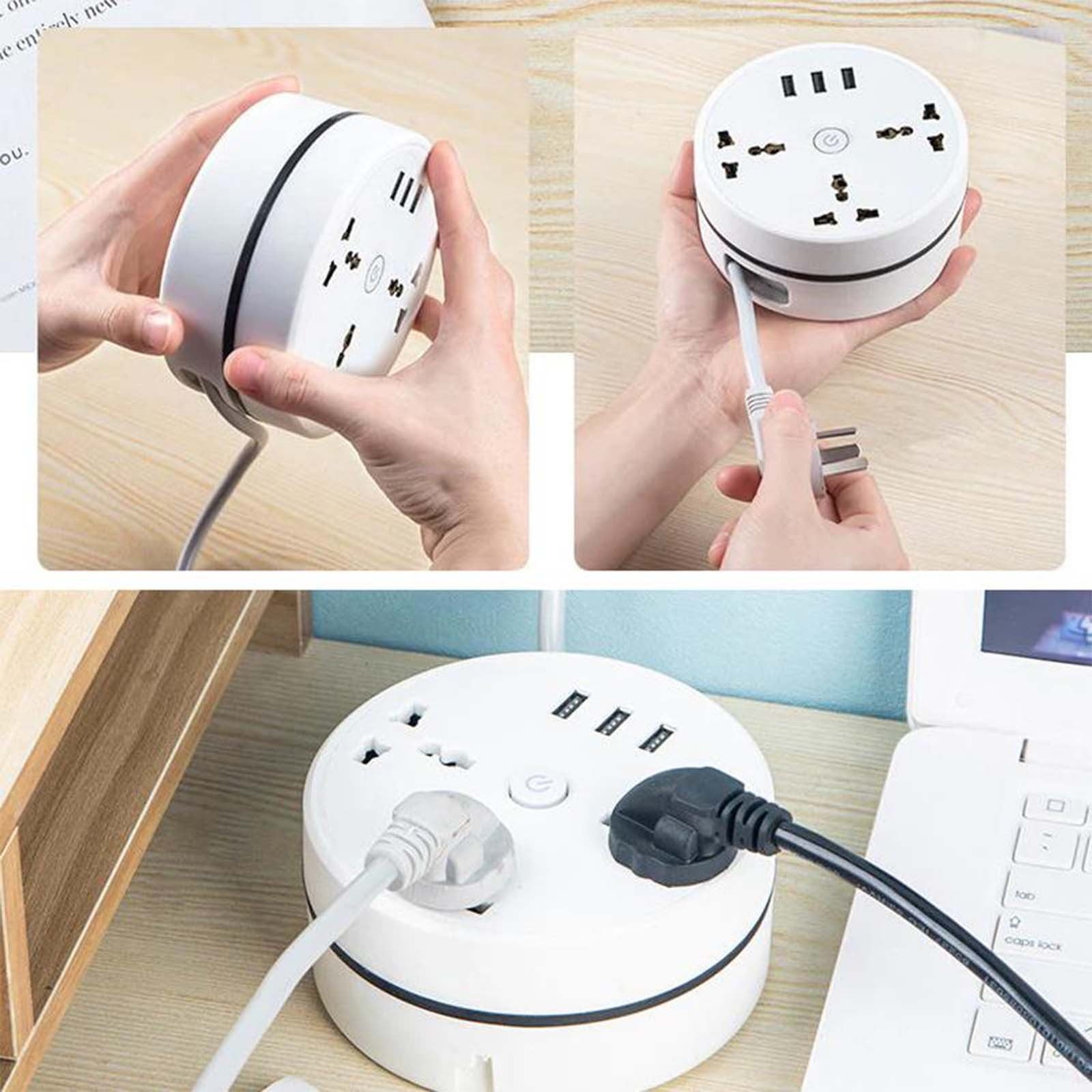 RKZDSR Compact Universal Power Strip with USB C and 3 USB Ports ...
