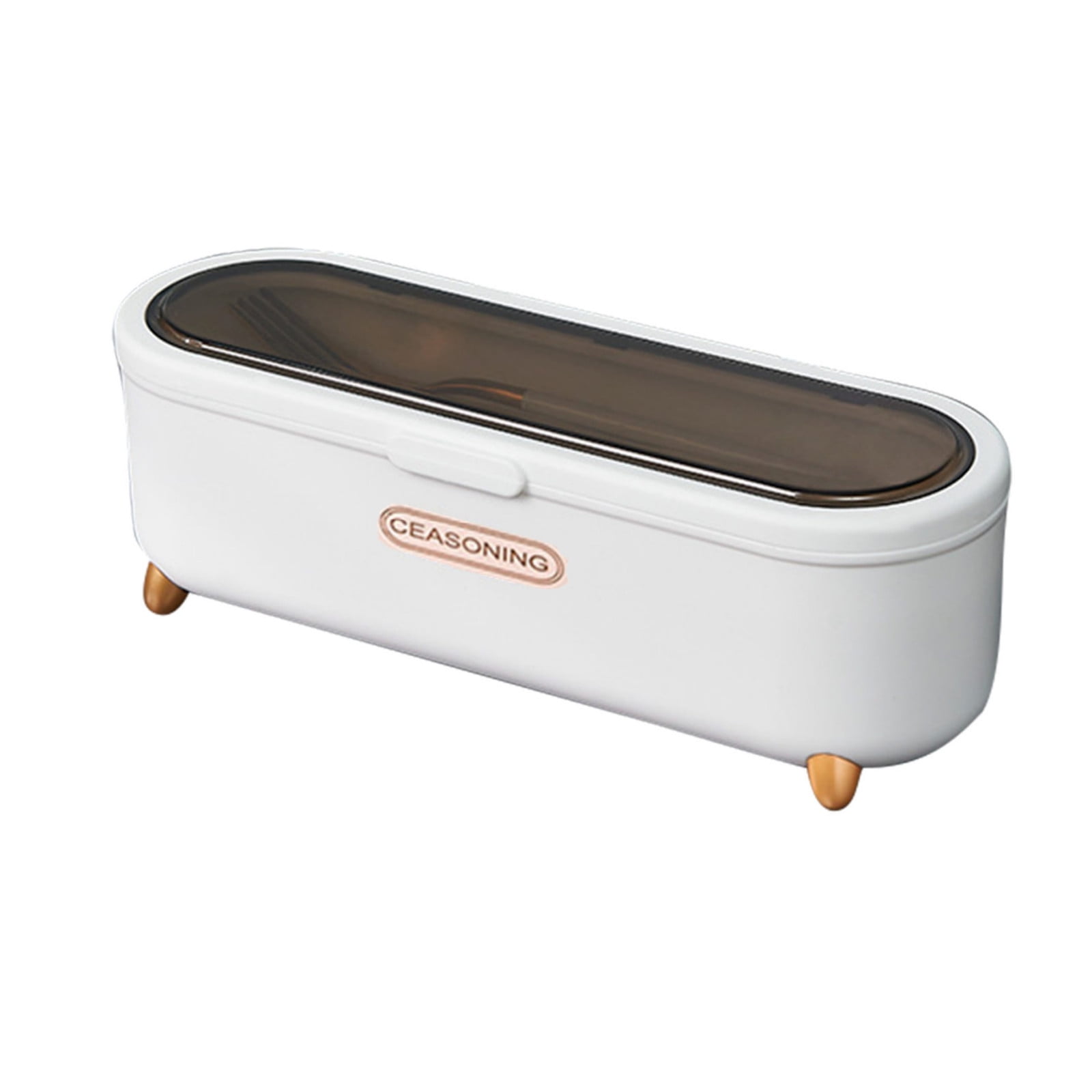 RKZDSR Condiment Container 4-Compartment Seasoning Jar Storage ...