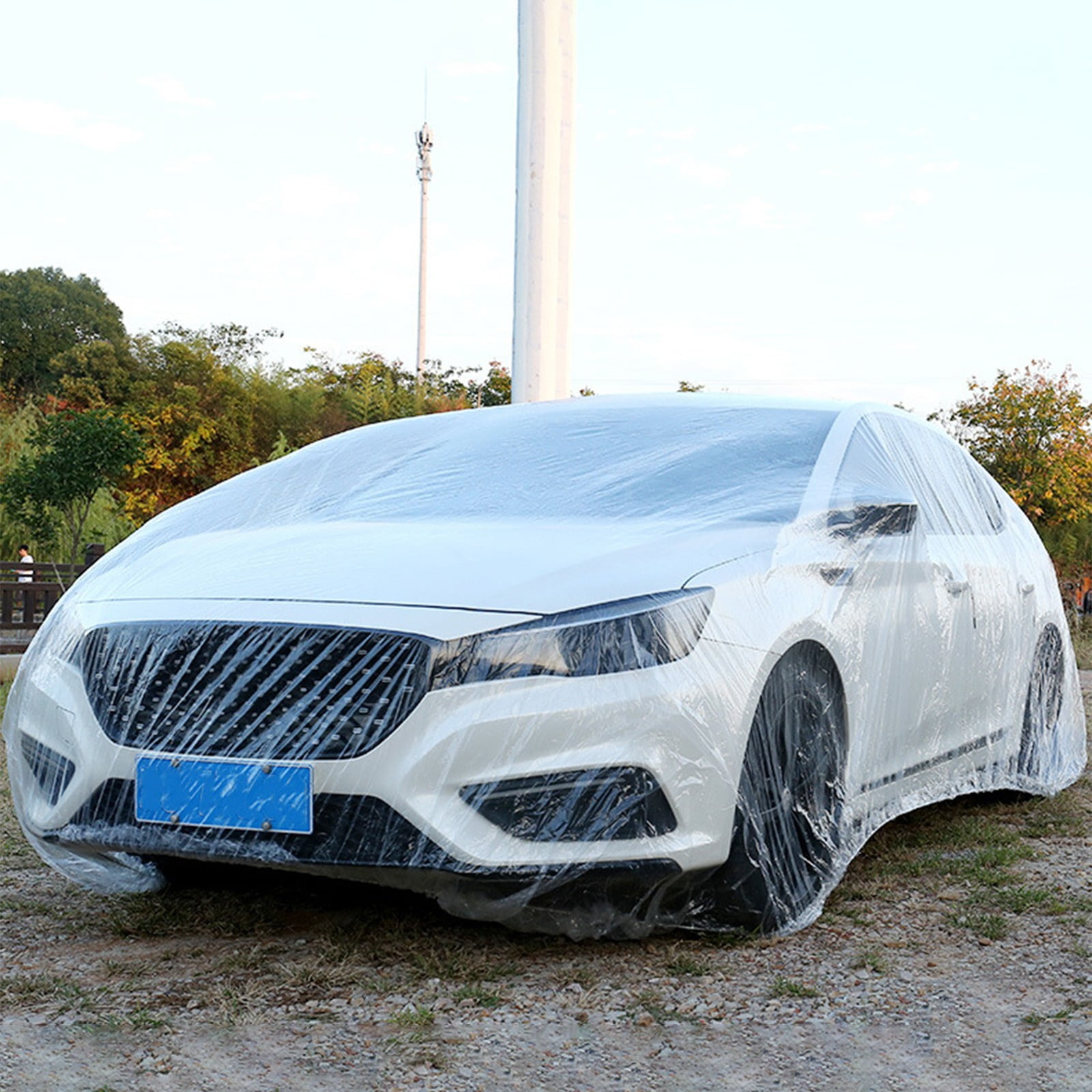 RKZDSR Disposable Car Cover, All-Year Protection for Sun & Rain, Full ...