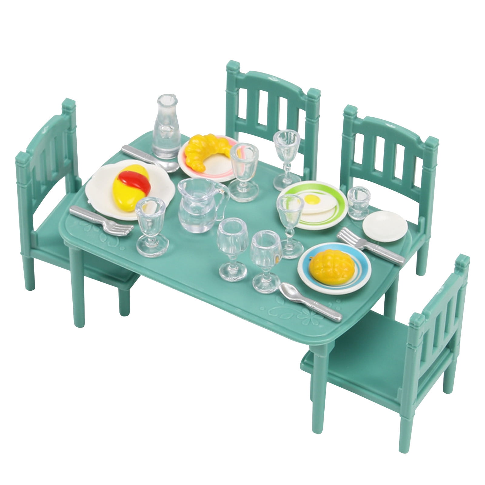 RKZDSR Dollhouse Furniture Kitchen Play Set Bookstore Playground ...