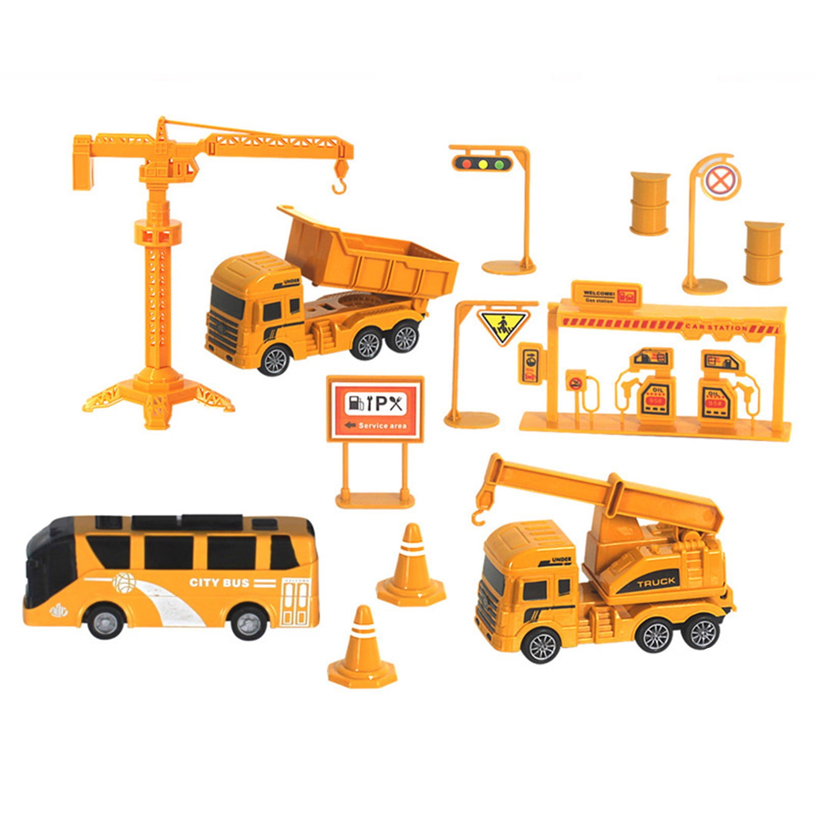 RKZDSR Educational Construction Vehicles Playset for Kids - Includes ...