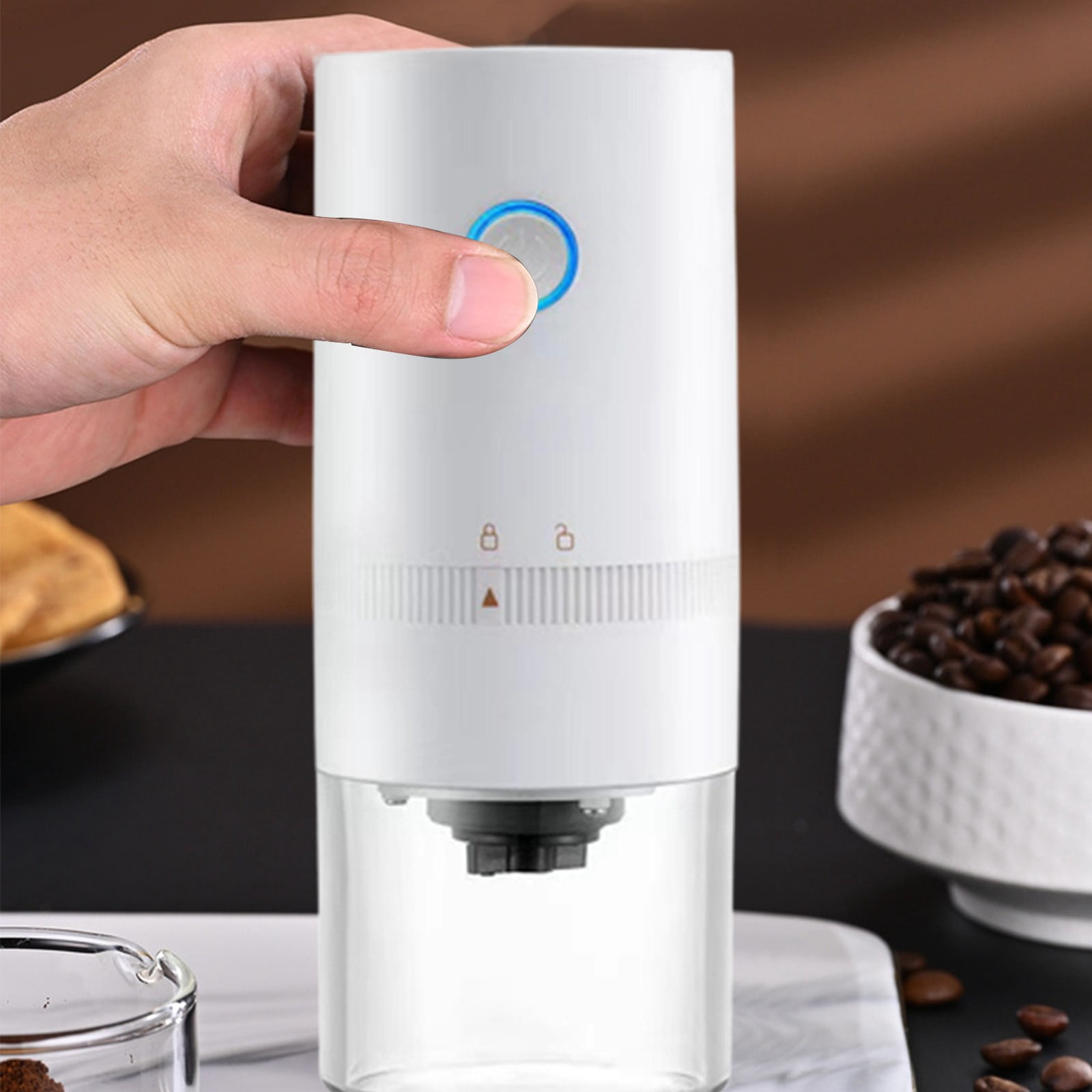 RKZDSR Electric Burr Coffee Grinder - Adjustable, Rechargeable ...