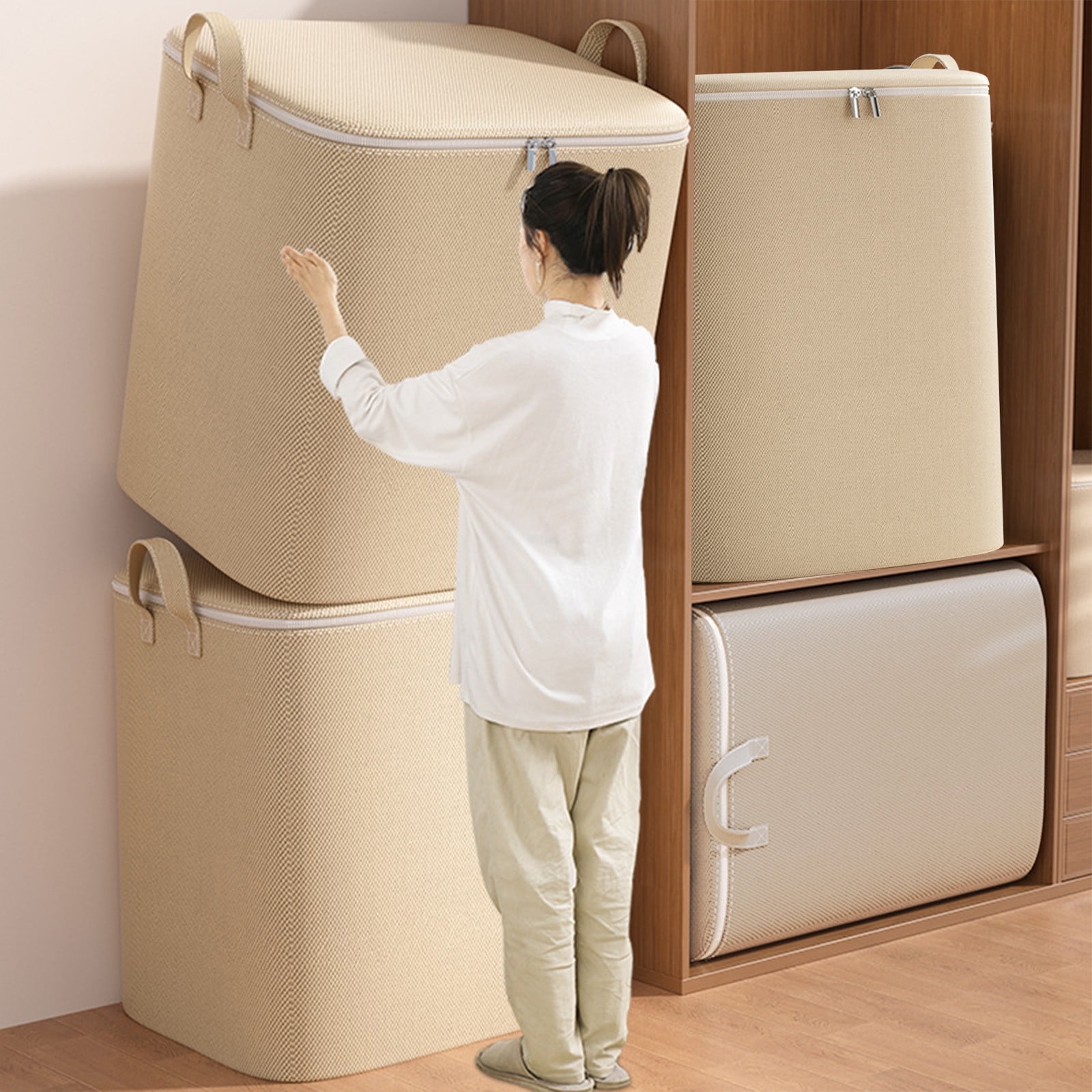 RKZDSR Extra Large Storage Bags with Reinforced Handles - Heavy Duty ...