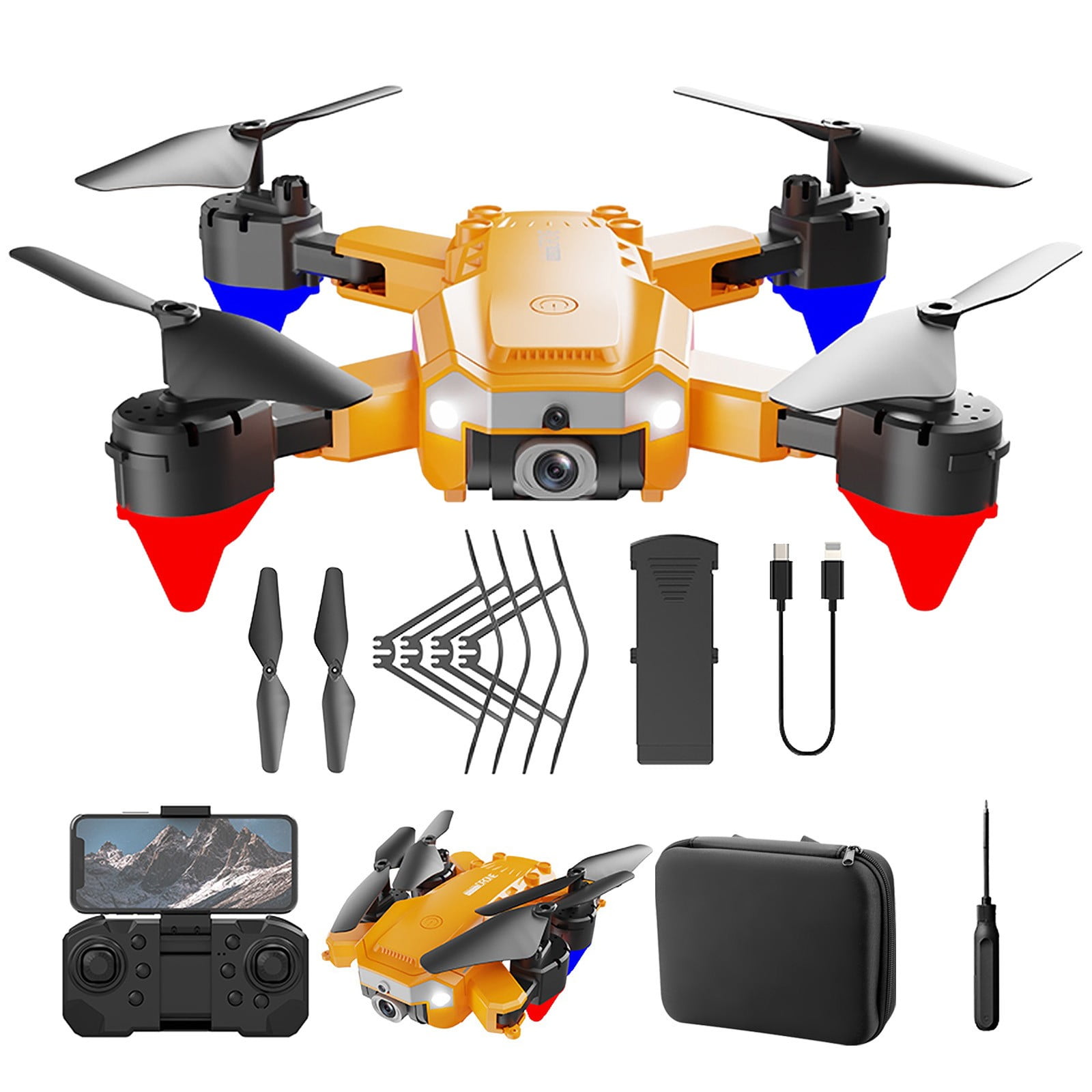 RKZDSR Foldable WiFi RC Quadcopter Drone - Dual 1080P Camera FPV Drone ...