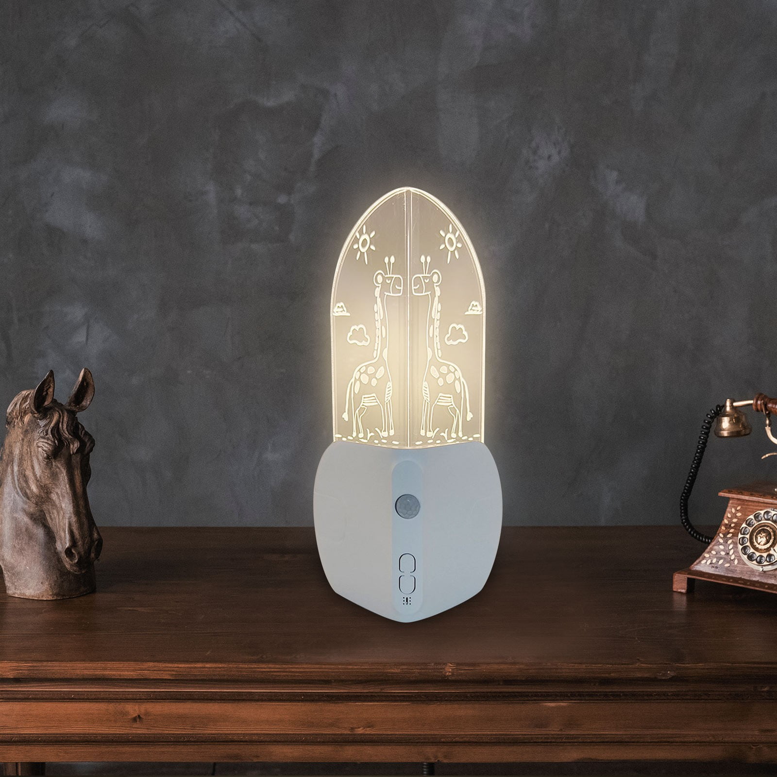 RKZDSR Intelligent Induction Night Light with Acrylic Castle Design for ...