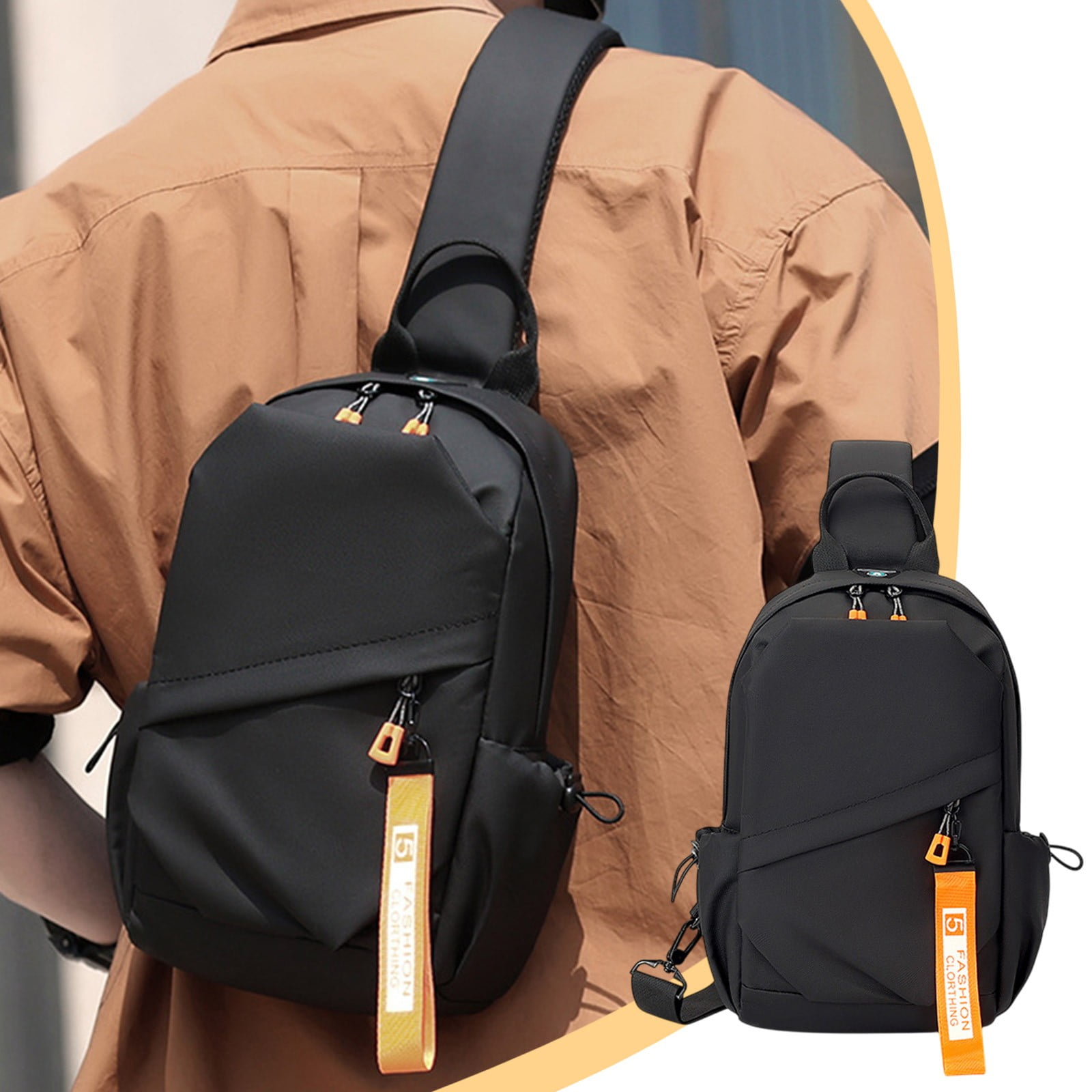 RKZDSR Men's Casual Chest Bag - Multifunctional Waterproof Sling ...