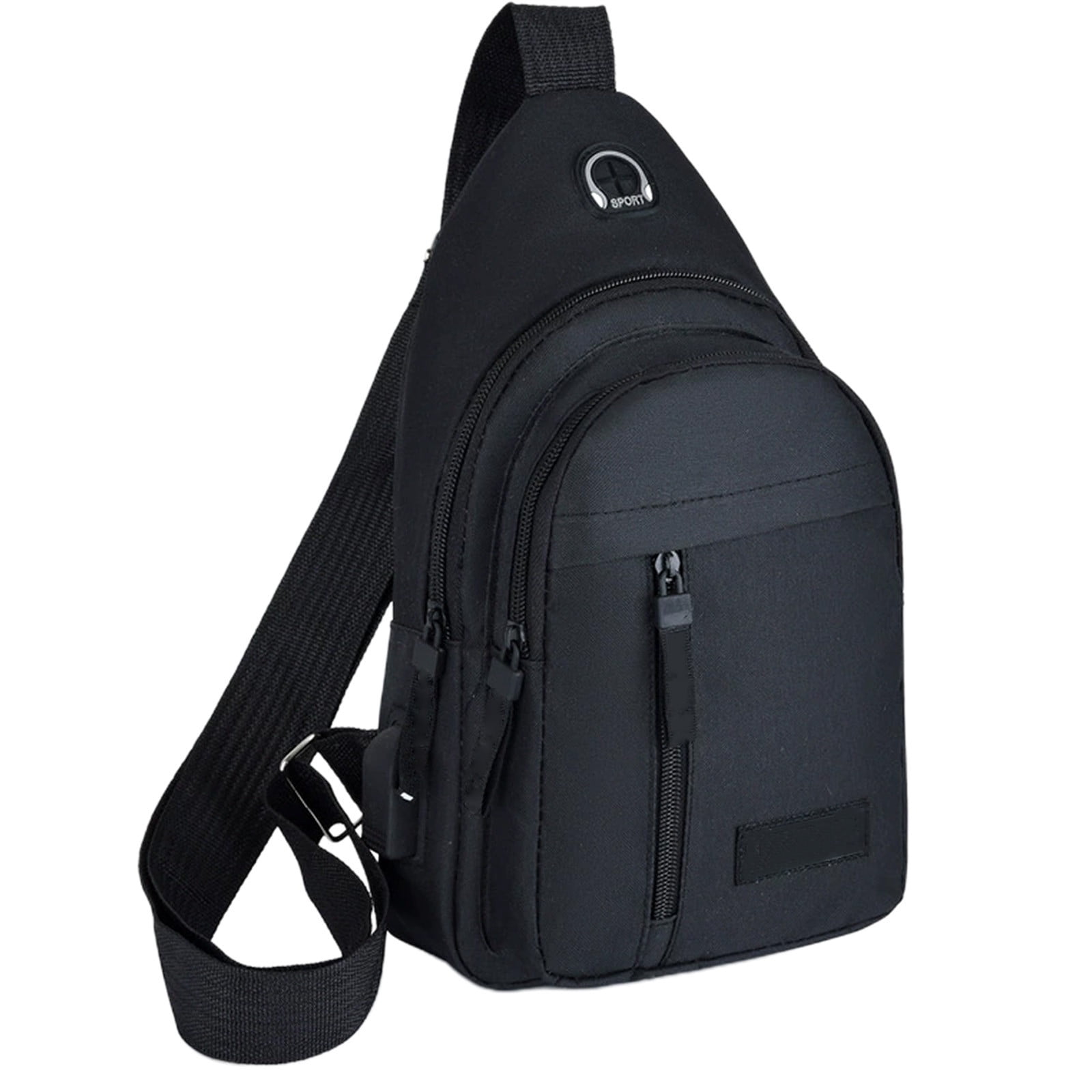 RKZDSR Men's External USB Charging Chest Bag, Waist Bag, Shoulder ...