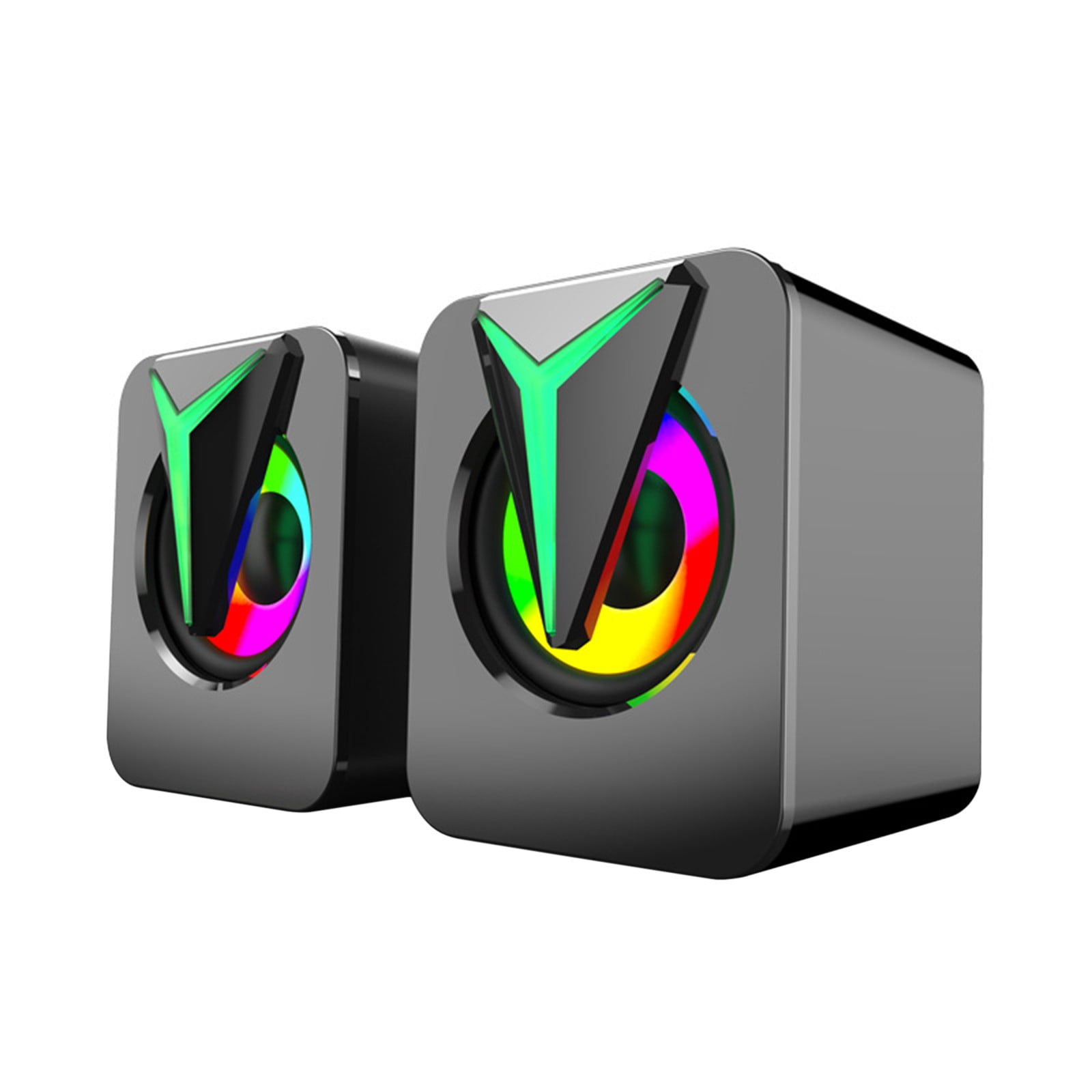 RKZDSR Mini Desktop Speaker - RGB Dazzling Design - Active Stereo Sound ...