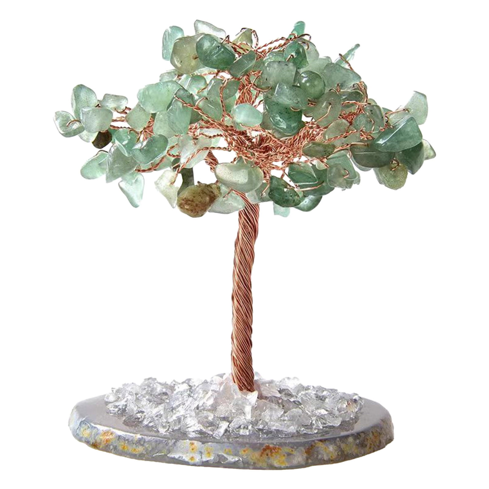 RKZDSR Natural Quartz Crystal Money Tree: Healing Bonsai Tree Made of ...