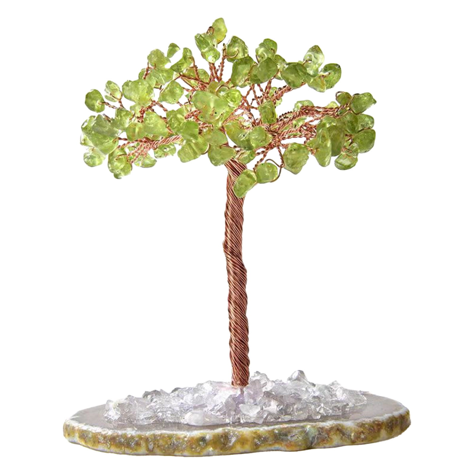 RKZDSR Natural Quartz Crystal Money Tree: Healing Bonsai Tree Made of ...