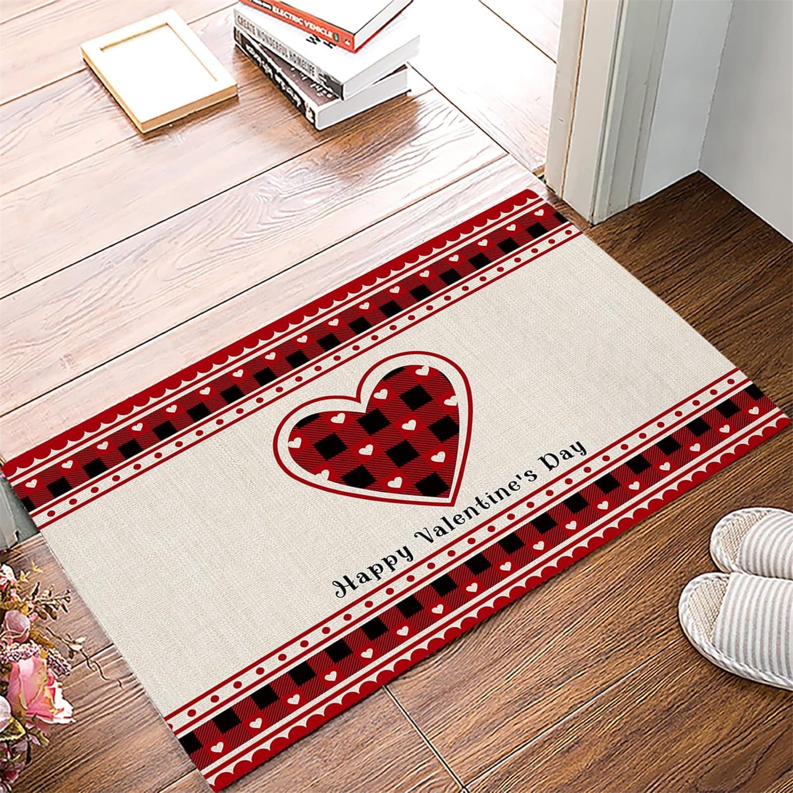 RKZDSR Romantic Valentine's Day Door Mat: Love-themed Holiday ...