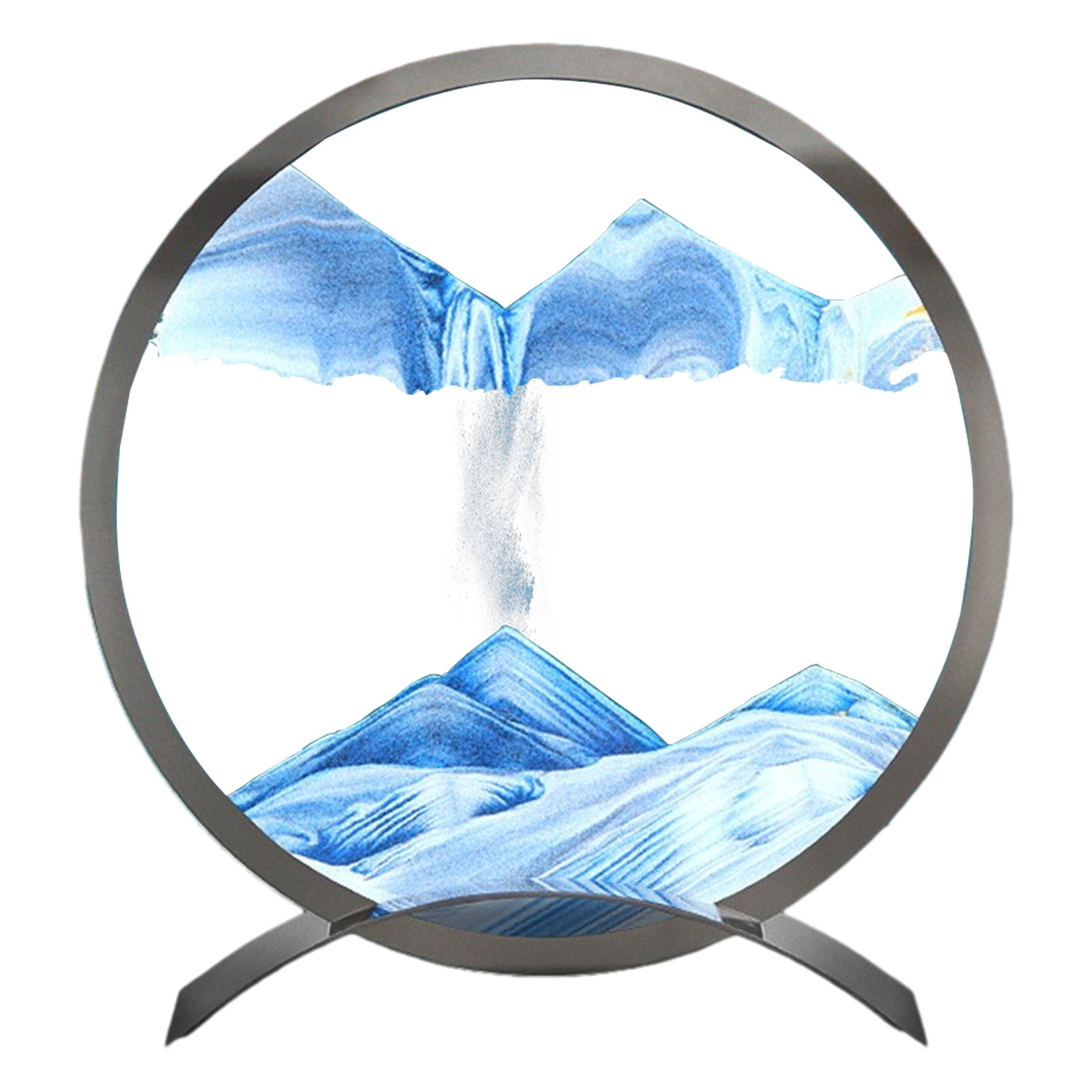 RKZDSR Round Glass Moving Sand Frame: Moving Sand Art Picture, Liquid ...