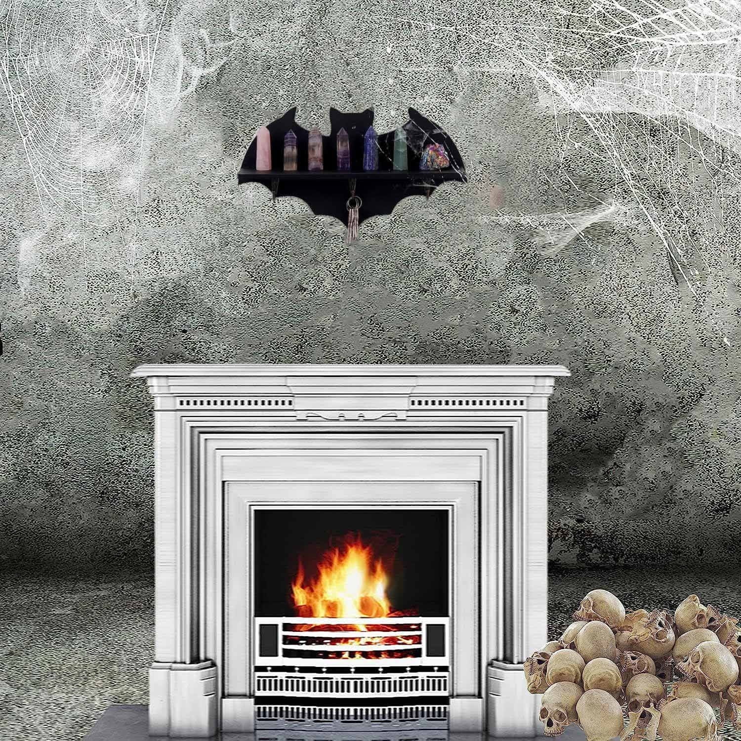 RKZDSR Shelf Coffin Shelf Crystal Shelf Floating Shelves Goth Decor ...