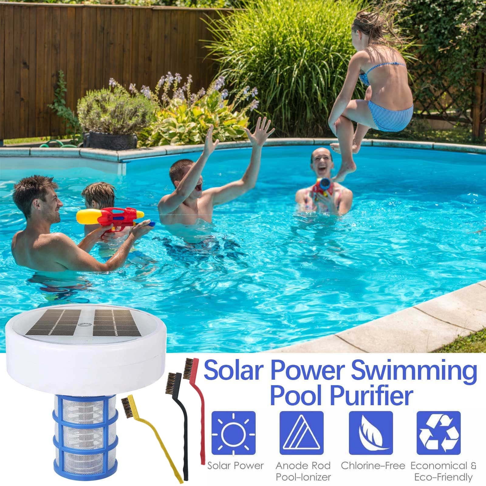 RKZDSR Solar-Powered Pool Ionizer Purifier - 450g Copper Anode Swimming ...