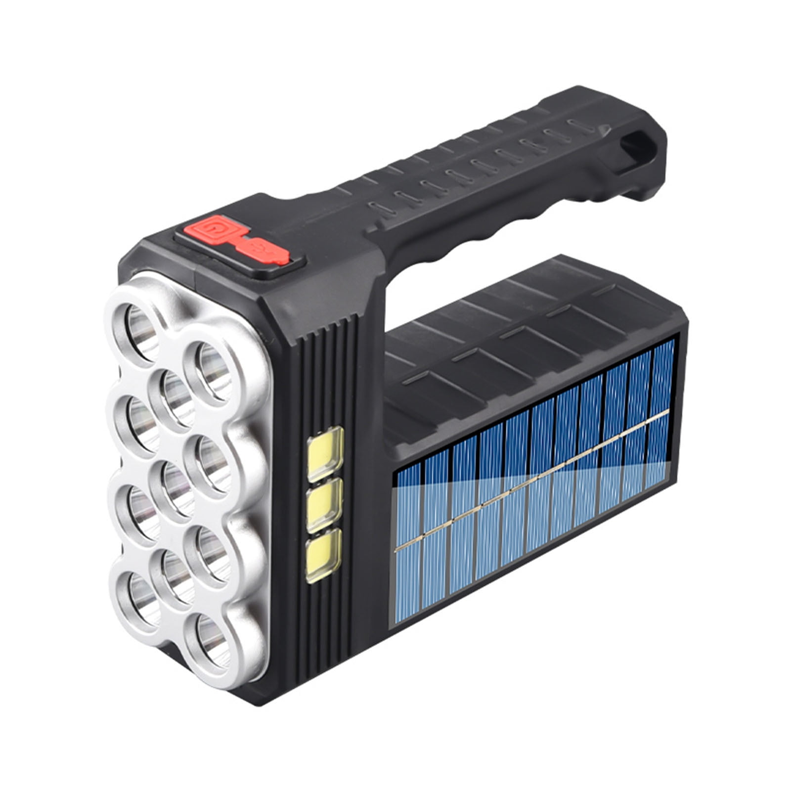 RKZDSR Solar Rechargeable Handheld Spotlight Flashlight, Super Bright ...