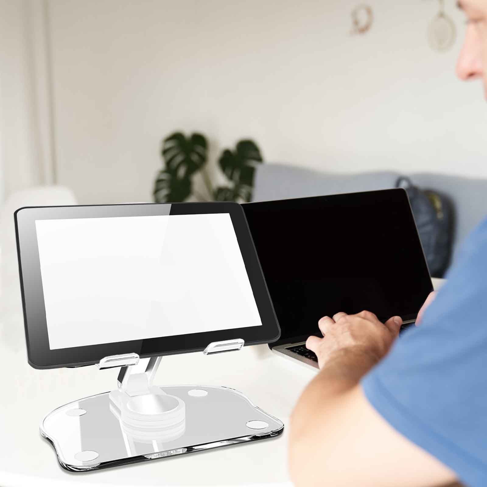 RKZDSR Transparent Acrylic Tablet Stand: Adjustable and Rotating ...