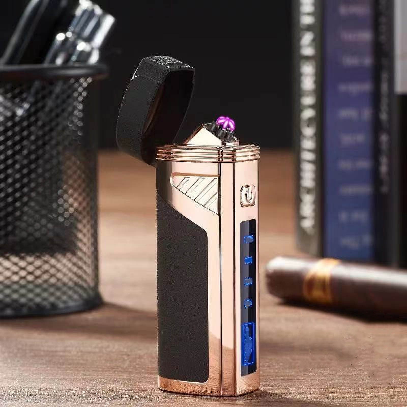 RKZDSR USB Rechargeable Mini Lighter with Flashlight, Compact Charging ...